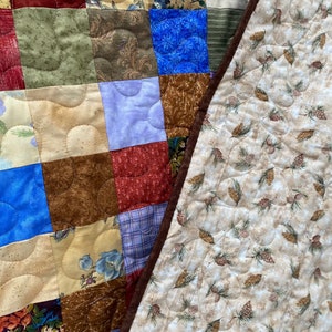 Multi-colored Patchwork Handmade Quilt for Sale - Etsy