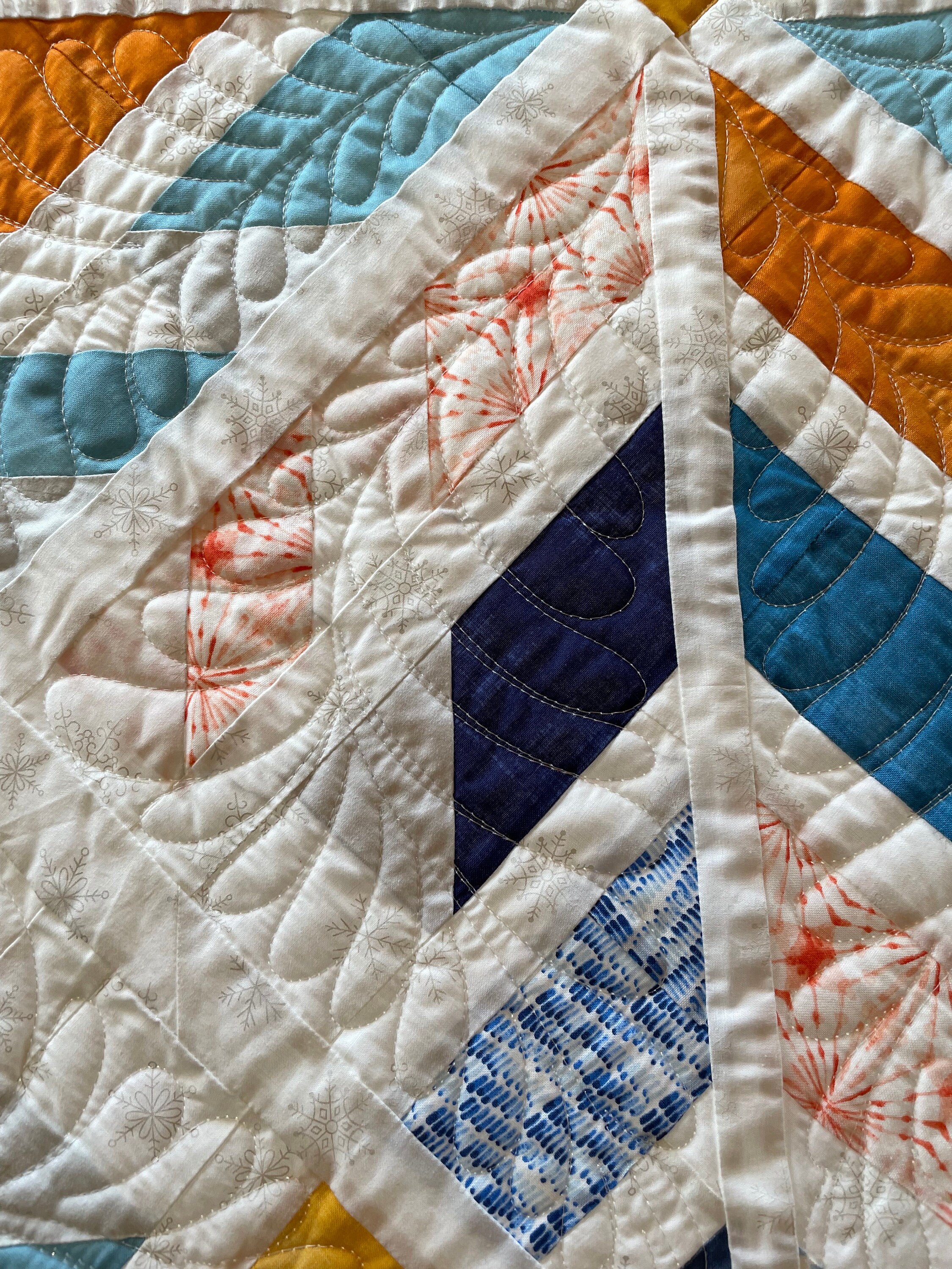 Ice Crystals Quilt Block, Piecework Quilt for Sale - Etsy