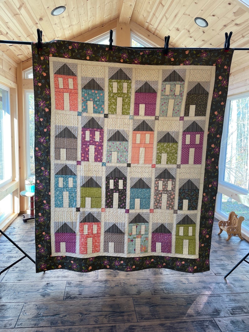 Neighborhood Piecework Quilt for Sale - Etsy