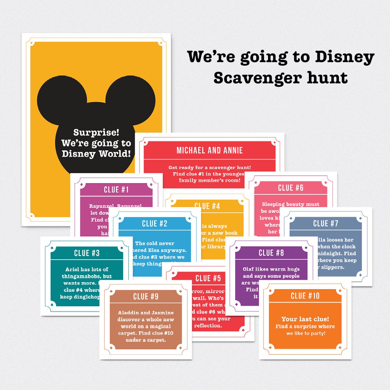 Magic Trip Reveal Scavenger Hunt, Editable Scavenger Hunt, Download PDF ...