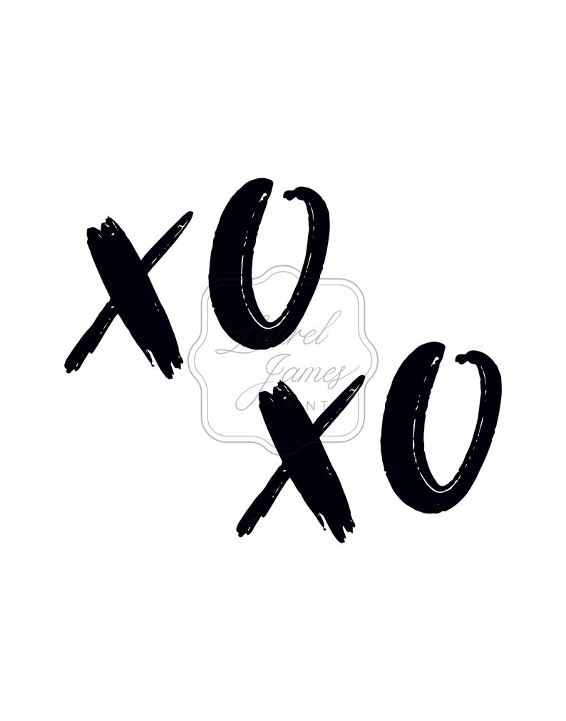 XOXO PRINTABLE Wall Art Instant Download Black and White - Etsy