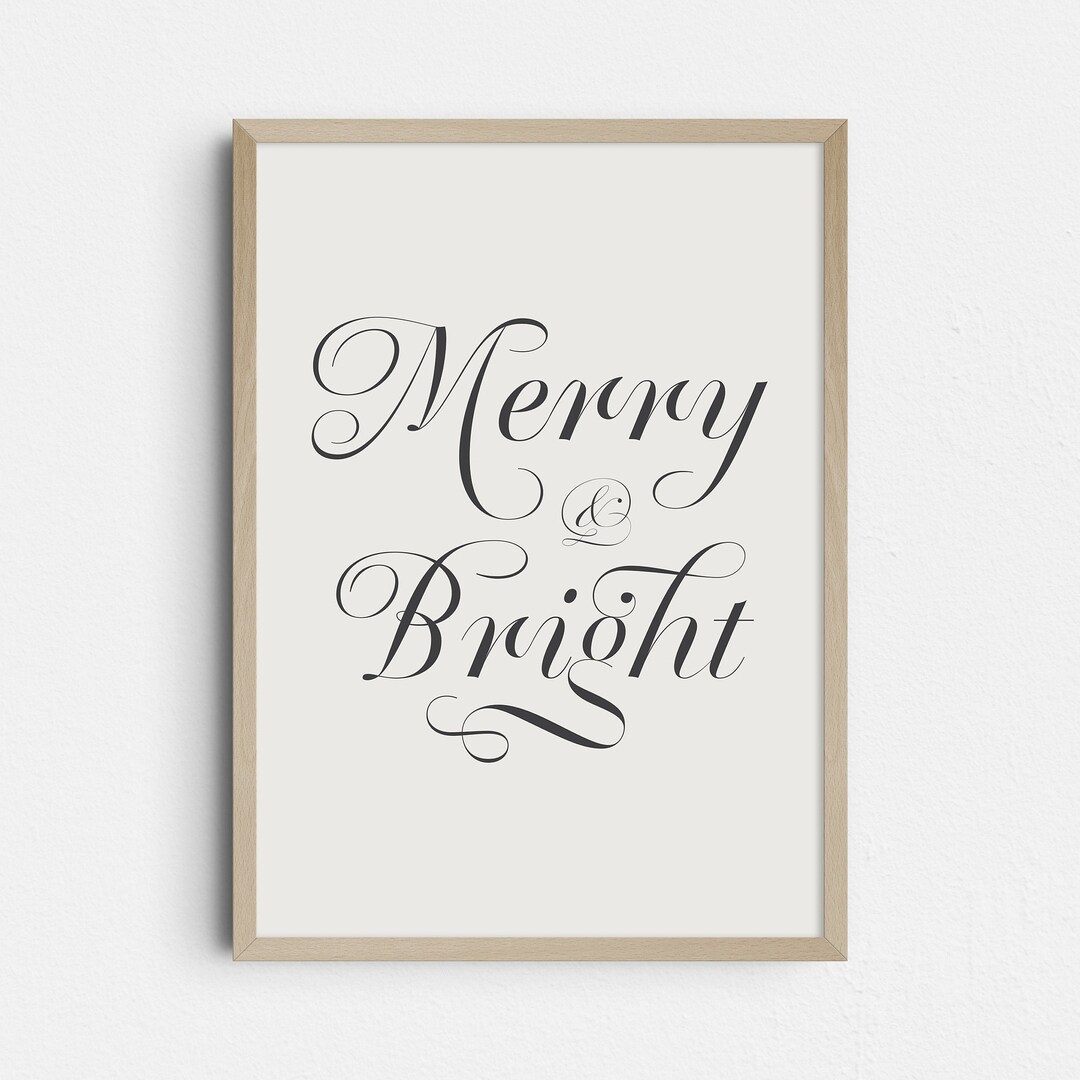 Merry and Bright Printable - Etsy