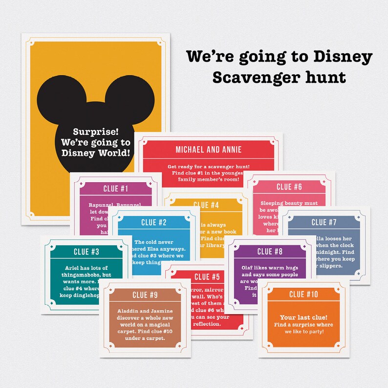 Magic Trip Reveal Scavenger Hunt Editable Scavenger Hunt - Etsy