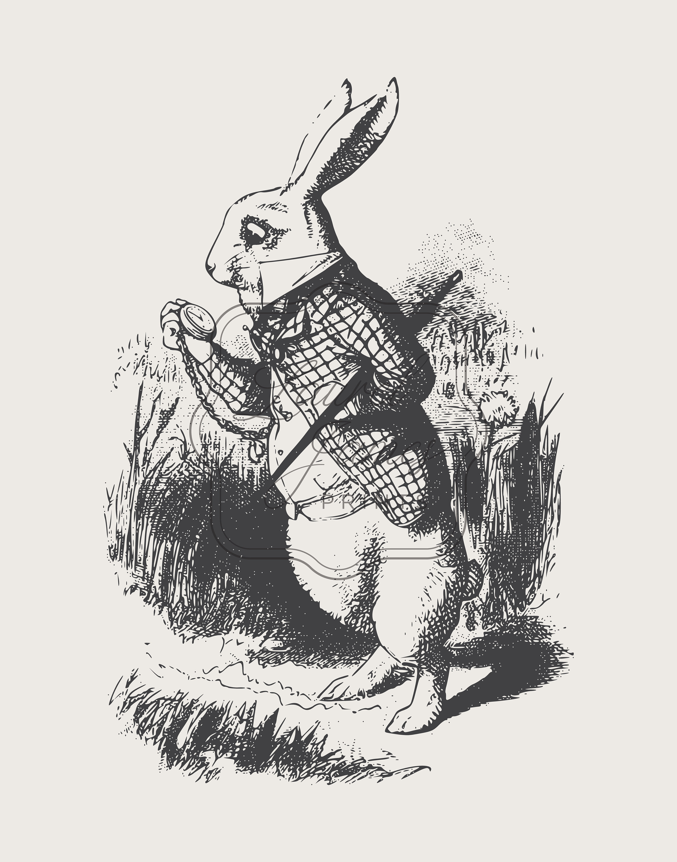 The White Rabbit Printable, Alice in Wonderland, Nursery Print - Etsy