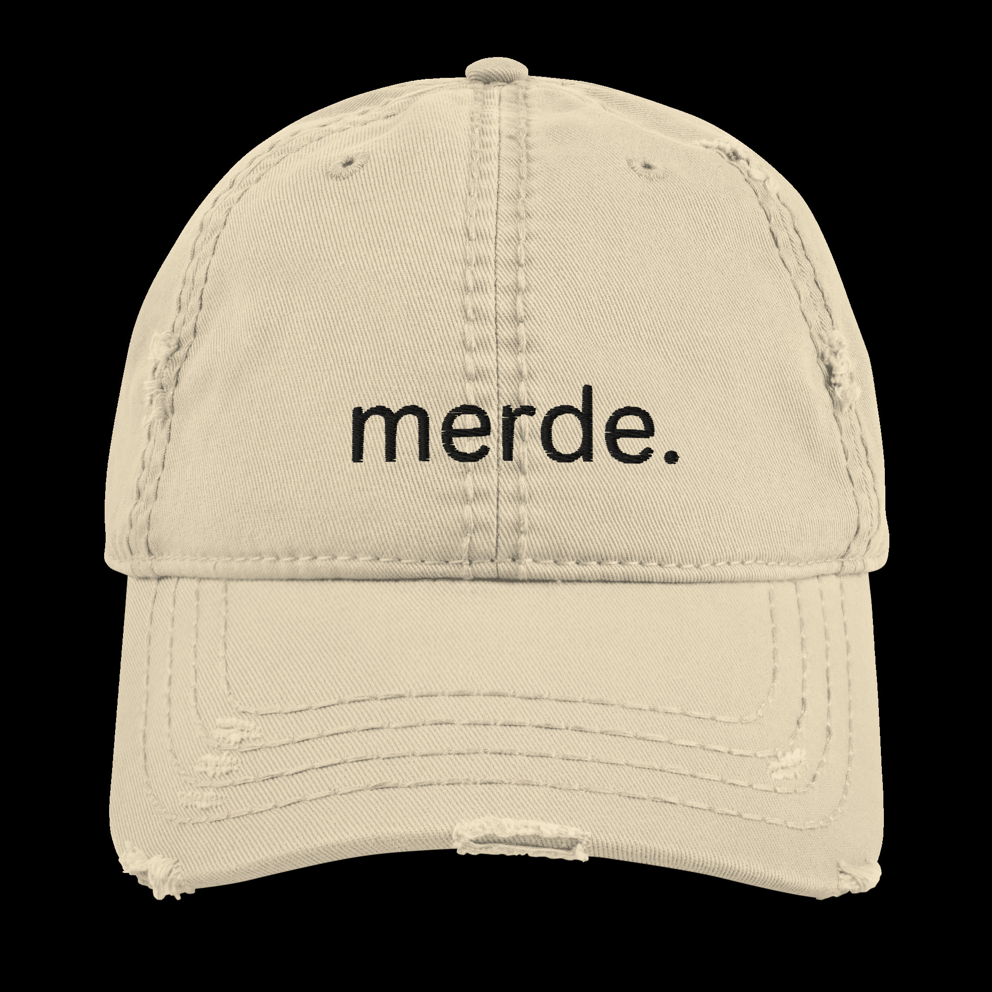 Merde Distressed Embroidered Hat, French for Shit, Cool Shit Hat ...