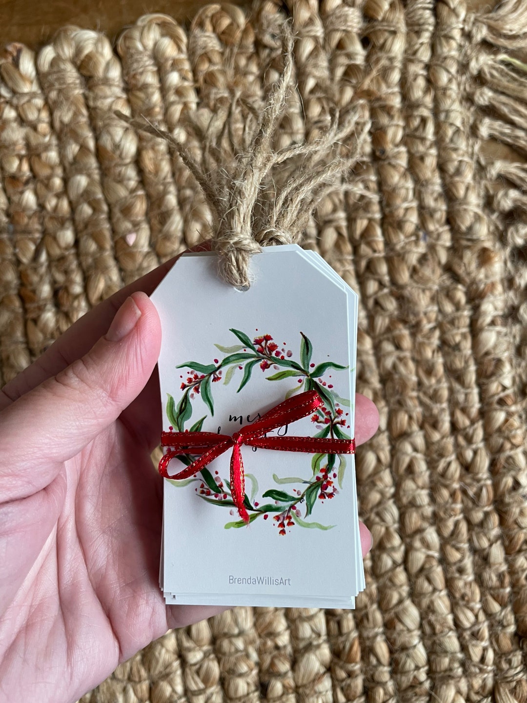 Australian 10 Gift Tag Set Native Flowers. Watercolour Gumleaves and ...