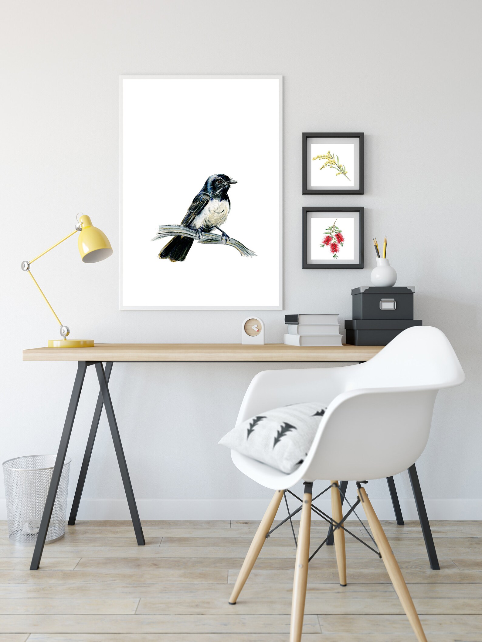 Hand Drawn Willy Wagtail Drawing Print. Australian Native Bird - Etsy