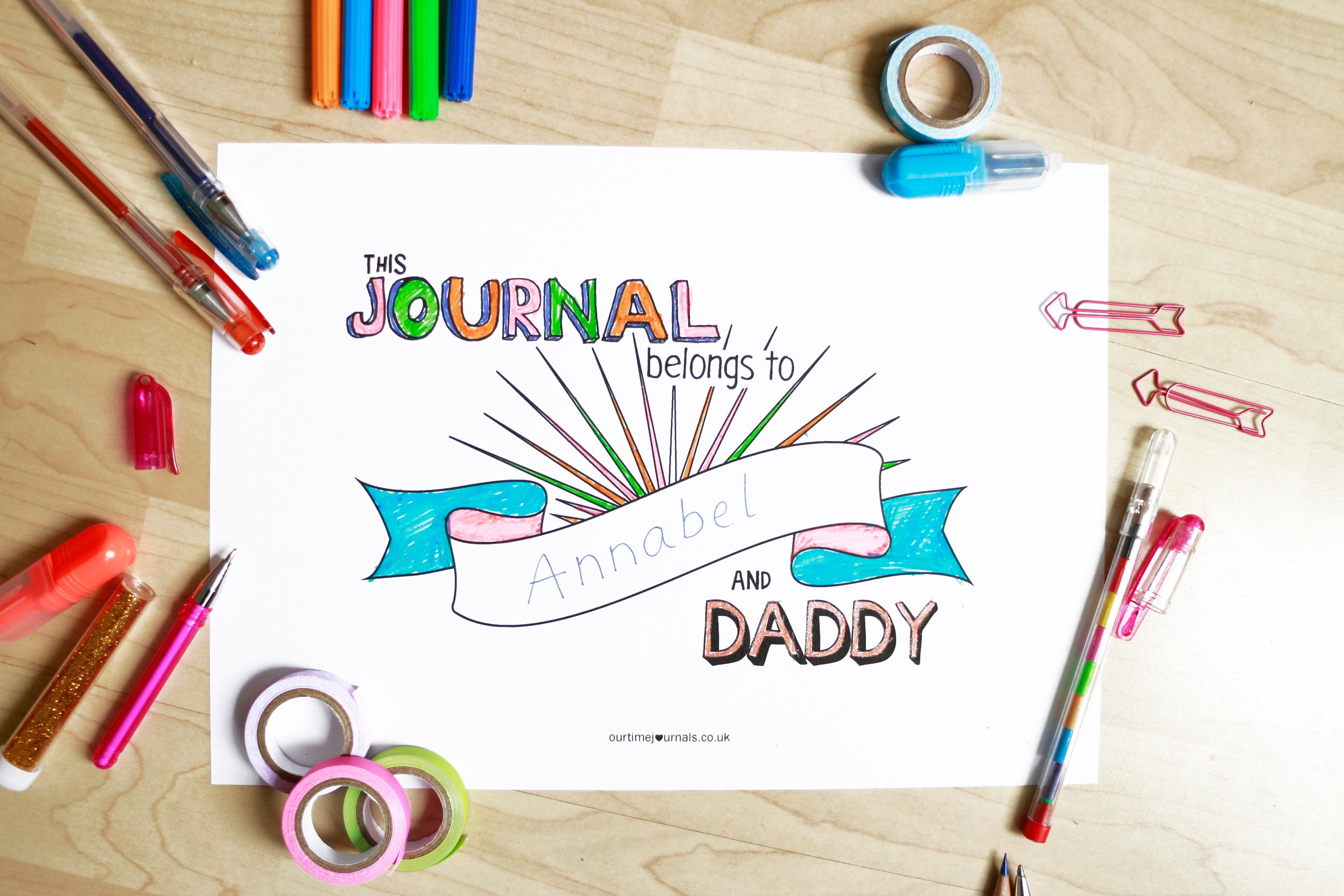 Kids Printable Journal for Visiting Dad A4 - Etsy