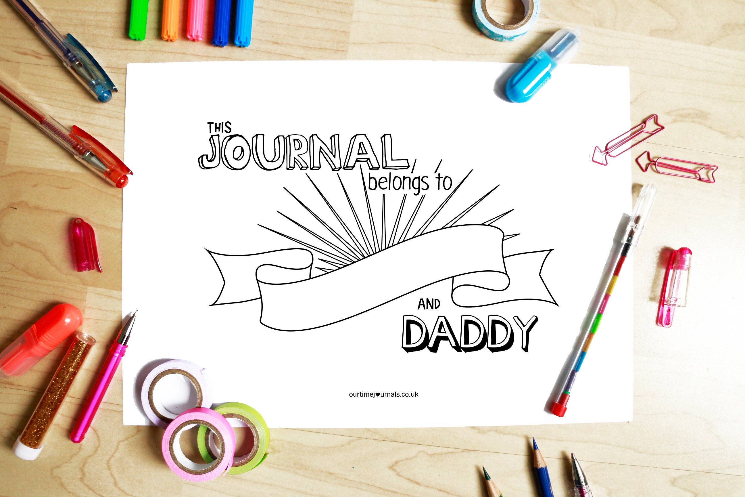 Kids Printable Journal for Visiting Dad A4 - Etsy