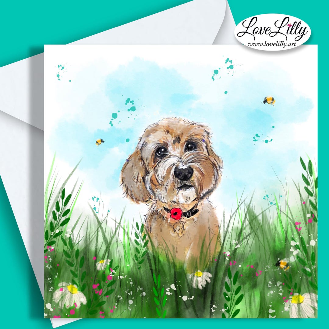 Cockapoo Greeting Card, Blank Inside 15cm X 15cm - Etsy