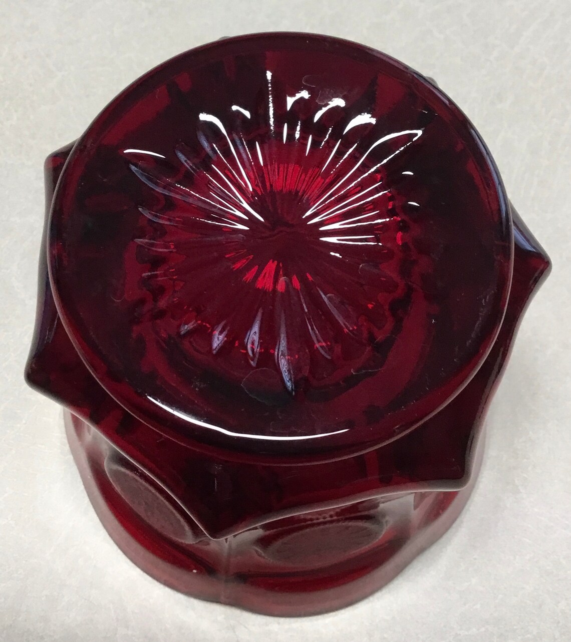 Fostoria Red Coin Candy Dish with Lid | Etsy