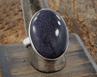 Blue Sunstone Ring - Etsy