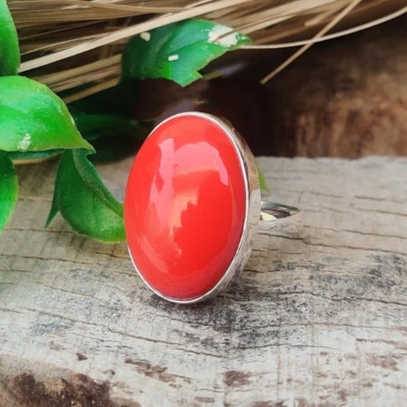Red Stone Ring - Etsy
