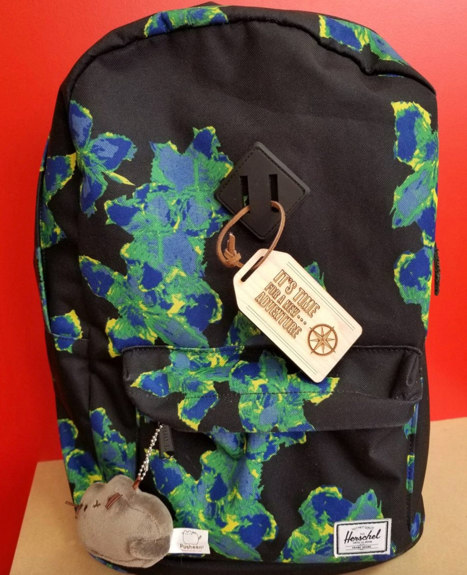 Personalized Laser Cut Luggage / Backpack Tag With Suede Tie | Etsy