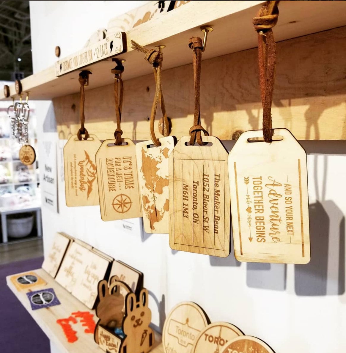 Personalized Laser Cut Luggage / Backpack Tag With Suede Tie! - Etsy