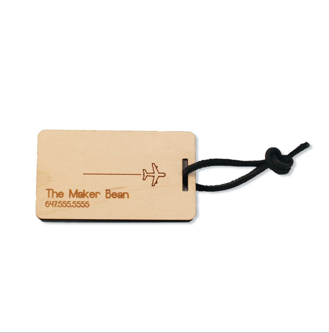 Personalized Laser Cut Luggage / Backpack Tag With Suede Tie - Etsy