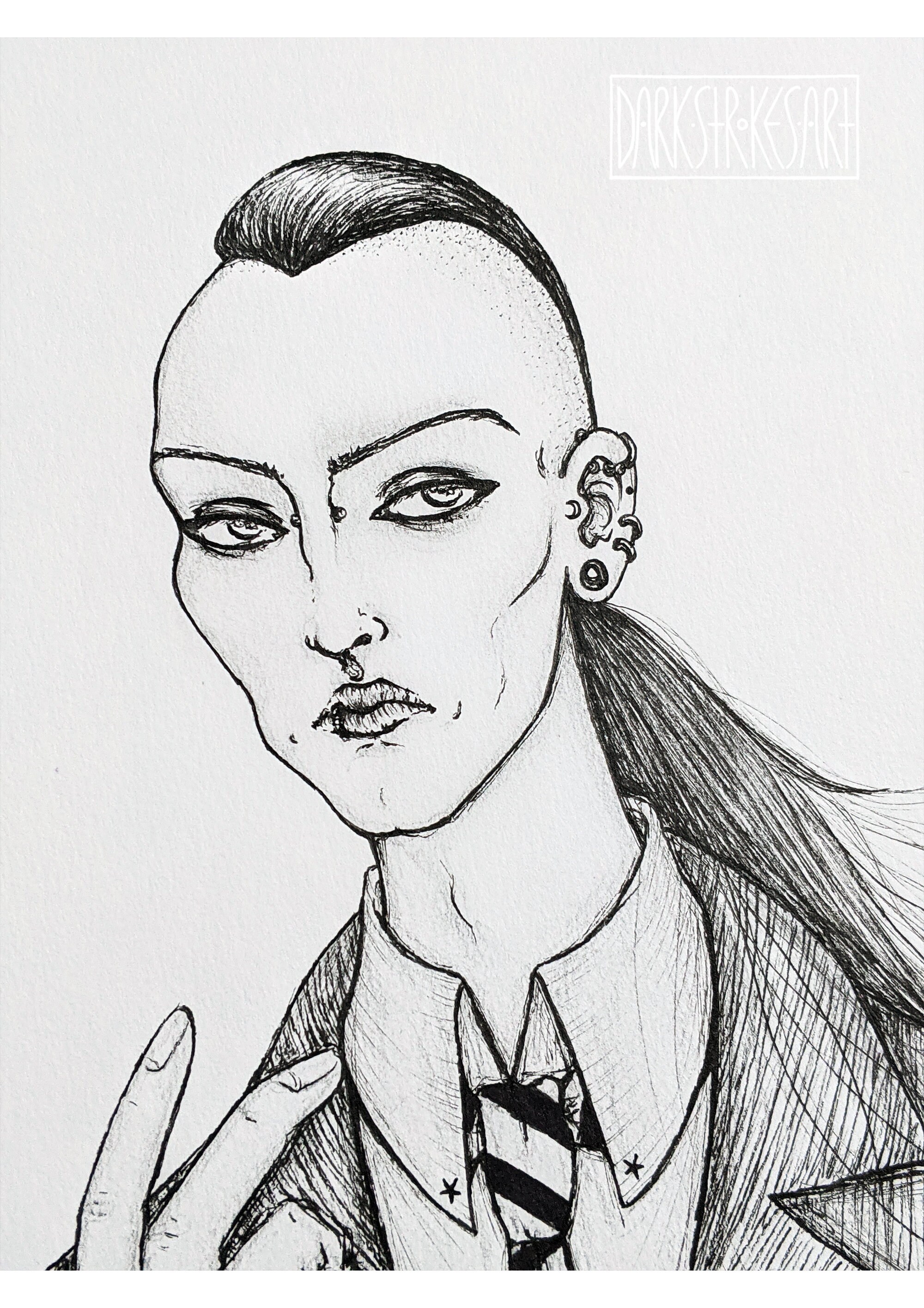 Original Drawing Ink Wall Art Gothic Gifts Gothic Home | Etsy