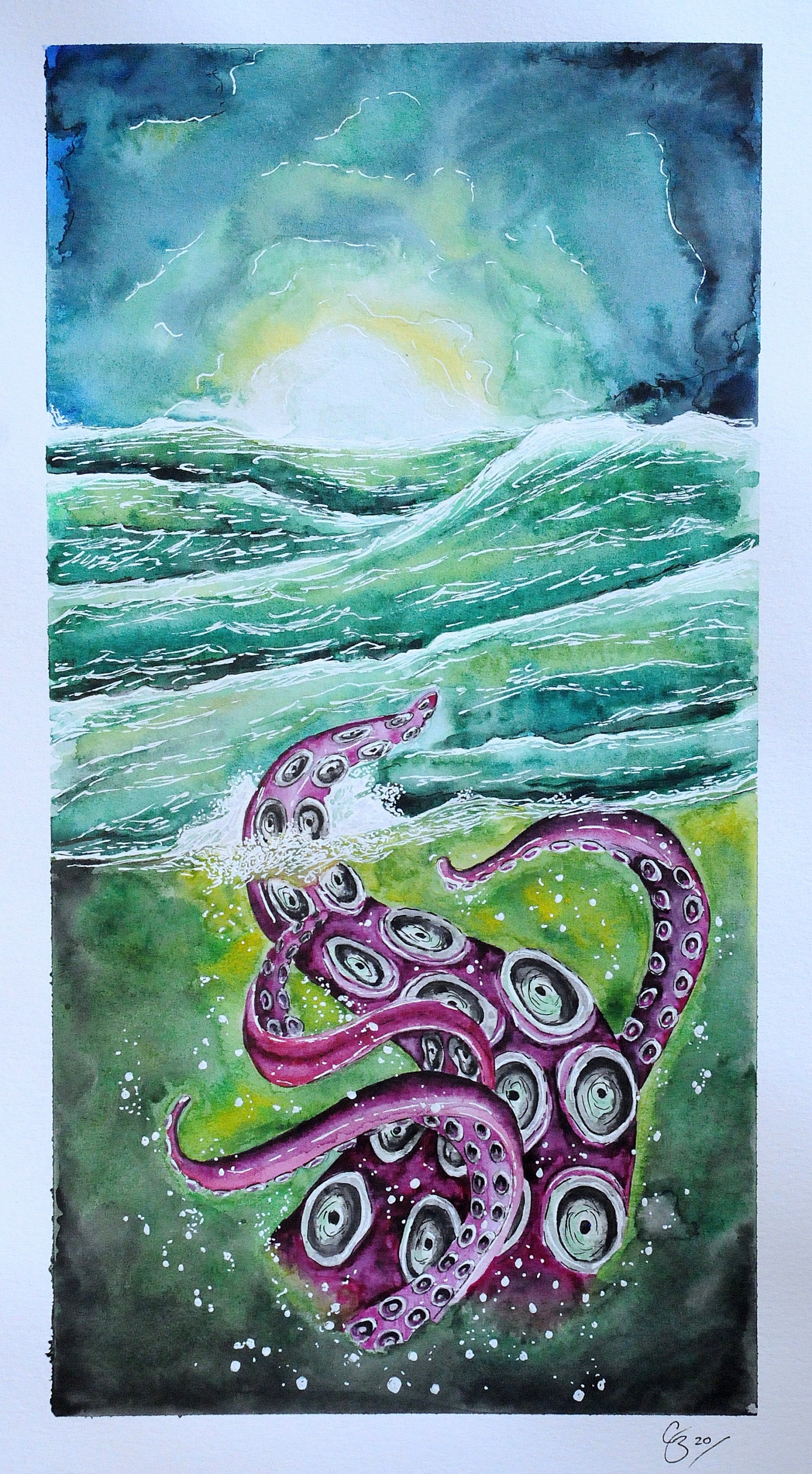 Mythological Watercolour Painting - Etsy