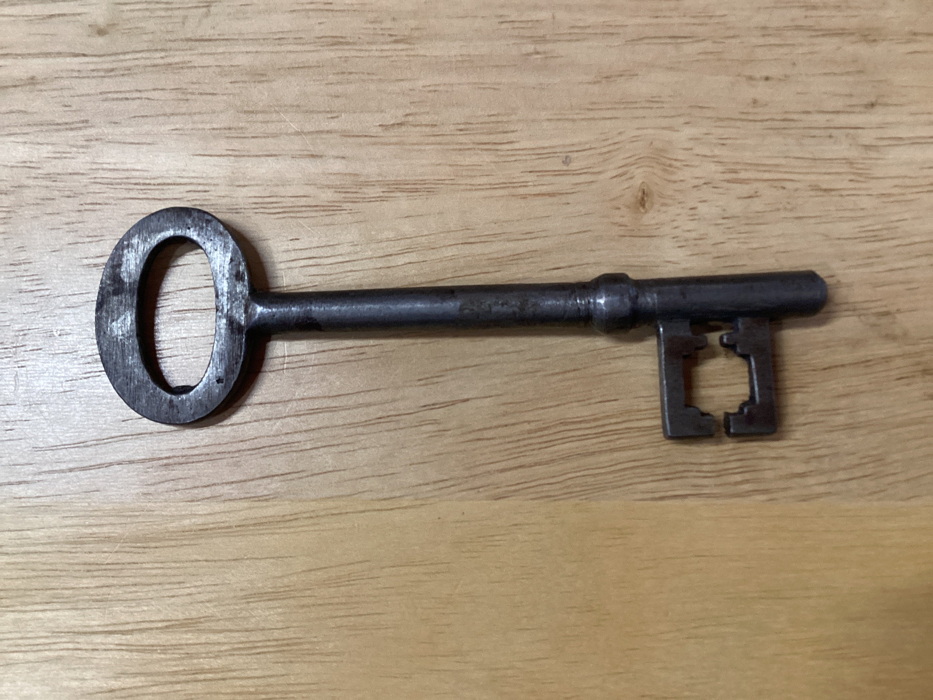 Vintage Large Cast Iron Jail Key, Jailer, Prison Cell, Skeleton Key ...