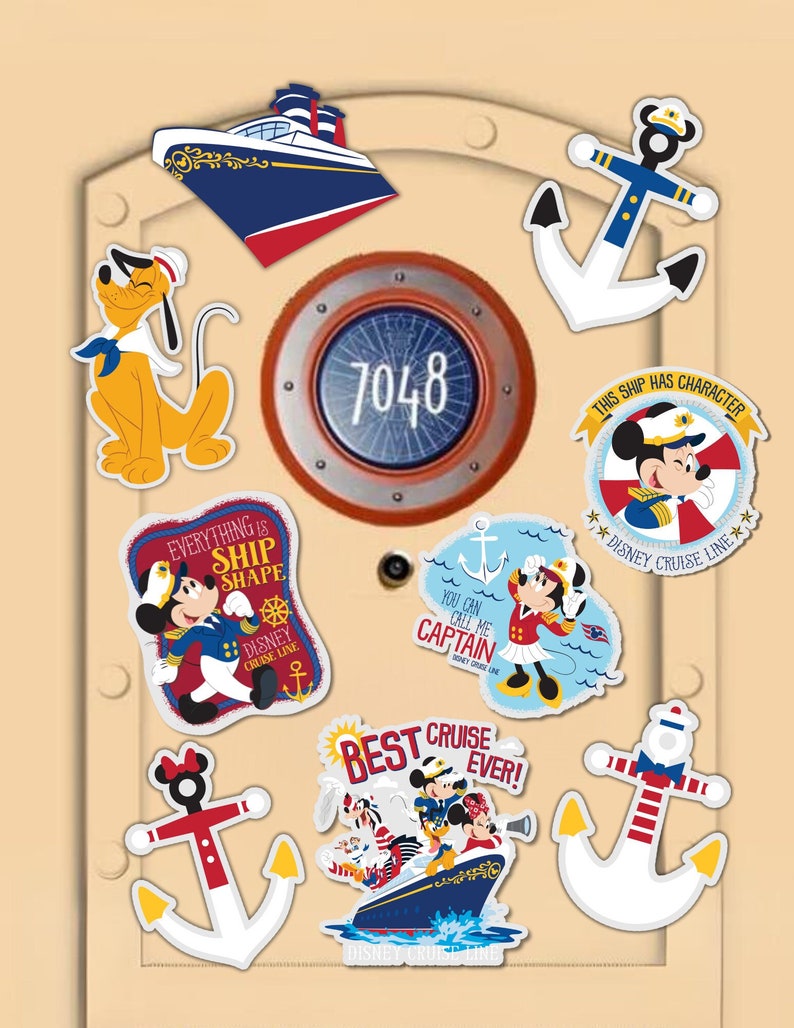 Disney Cruise Door Magnet: Captain Mickey & Friends - Etsy