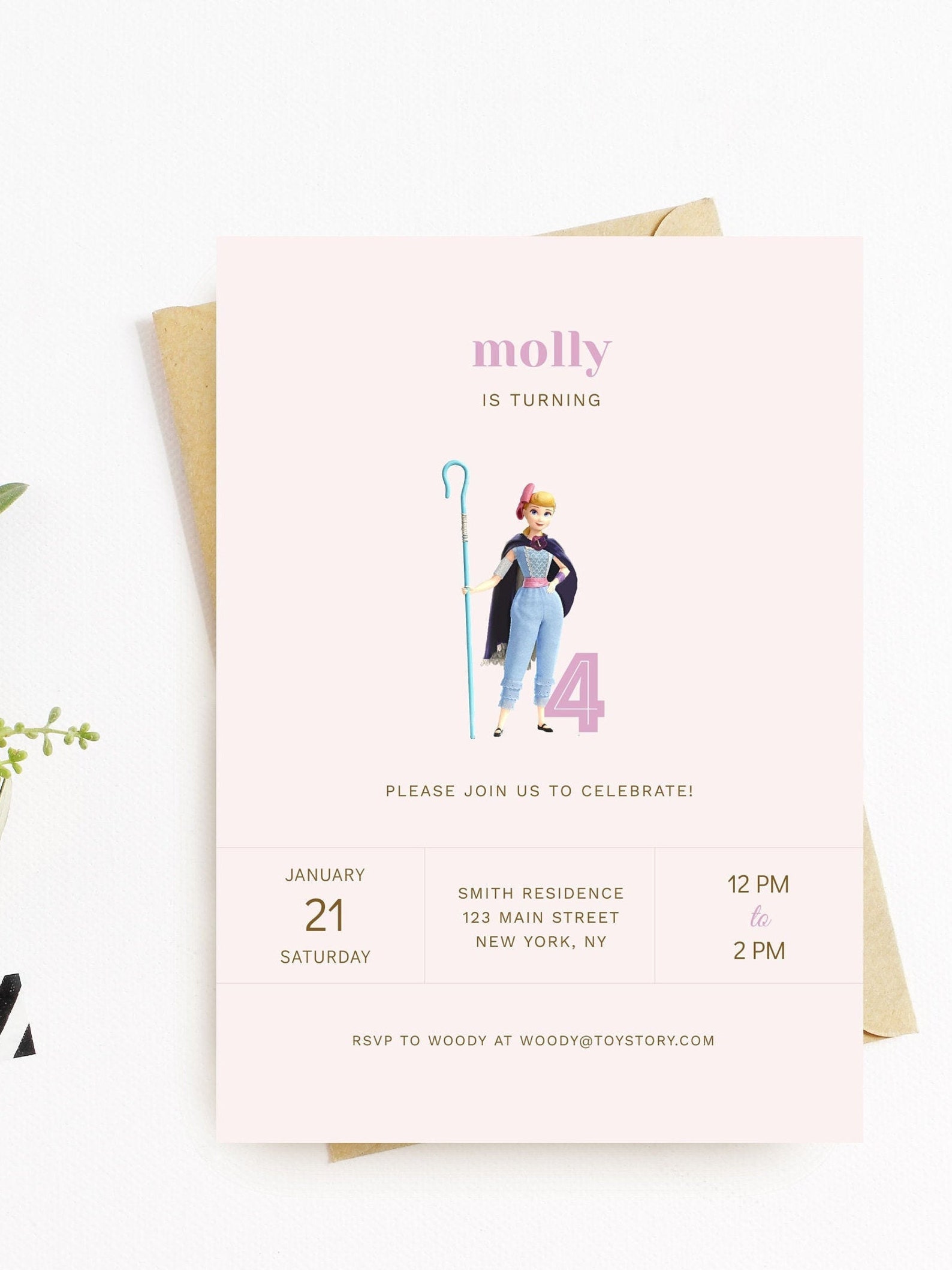 Toy Story Birthday, Toy Story Pink Printable Birthday Invitation, Bo ...