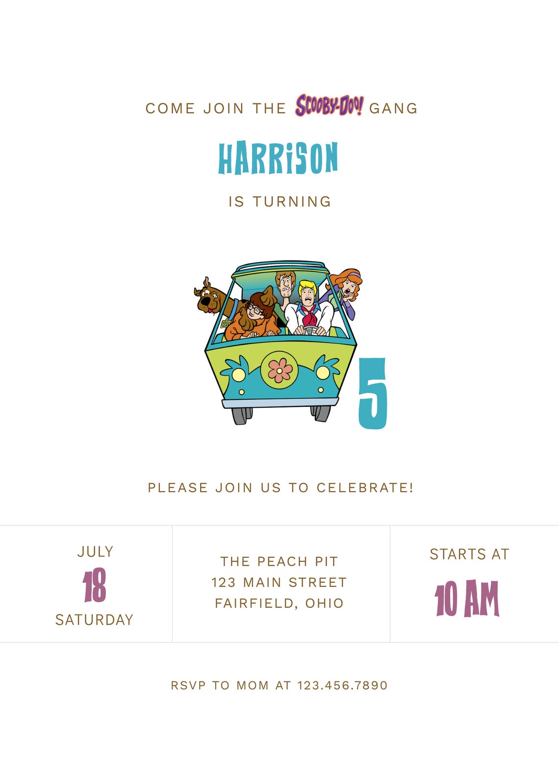 Scooby Doo Birthday Scooby Doo Printable Birthday Invitation Scooby Twins Birthday Scooby