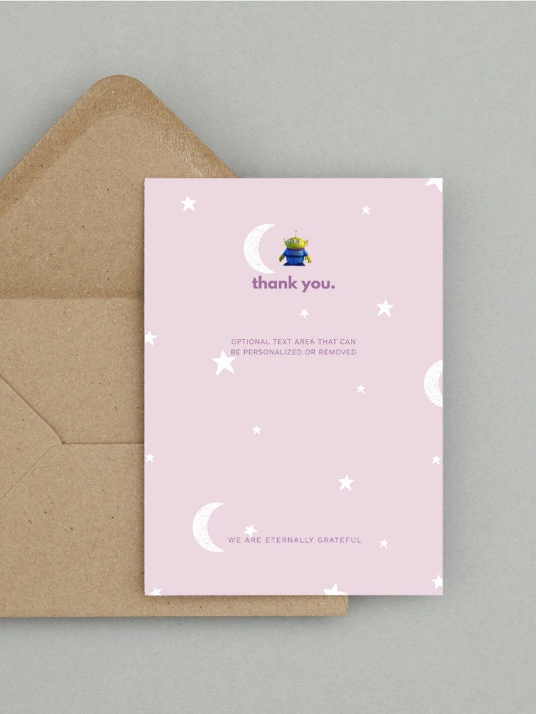Toy Story Thank You Card: Buzz Lightyear, Alien (digital, Printable) - Etsy