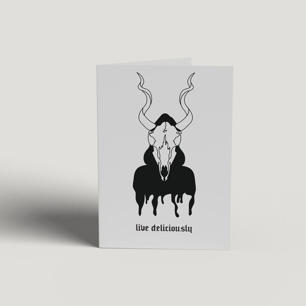 Devil Greeting Card - Etsy