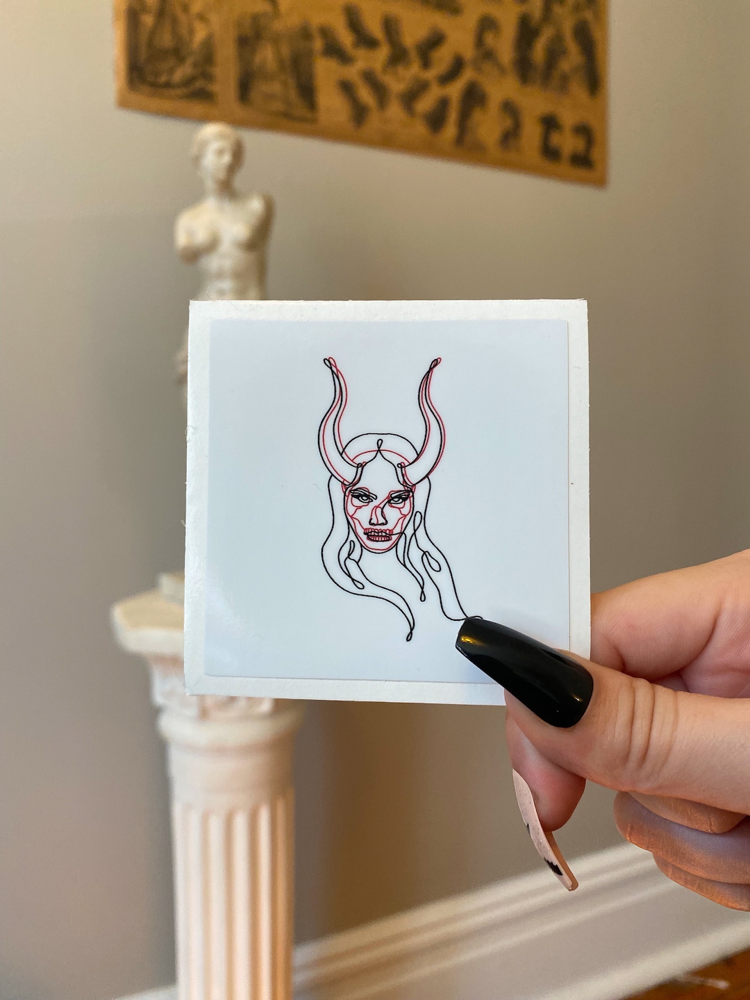 Female Devil Sticker for Lighter Computer Tumbler - Etsy