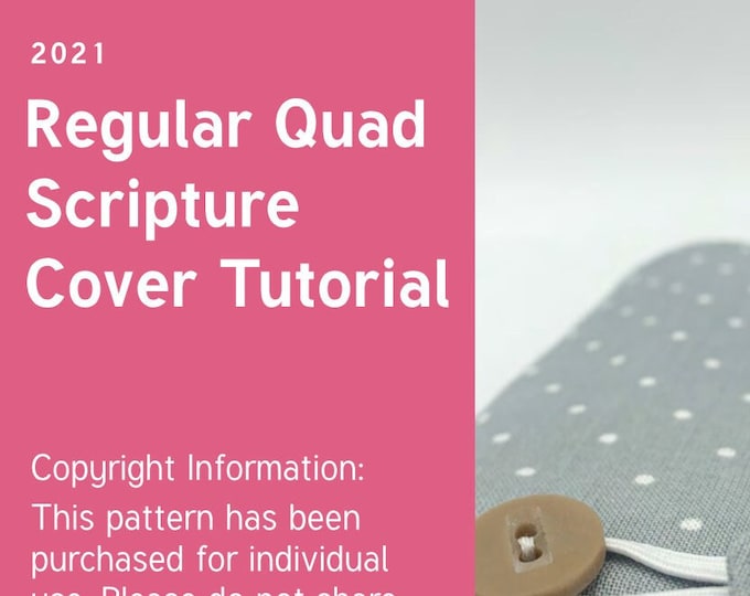 Regular Quad Scripture Cover Pattern Tutorial - Etsy