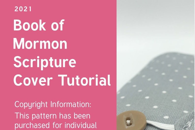 Book of Mormon Scripture Cover Pattern Tutorial - Etsy