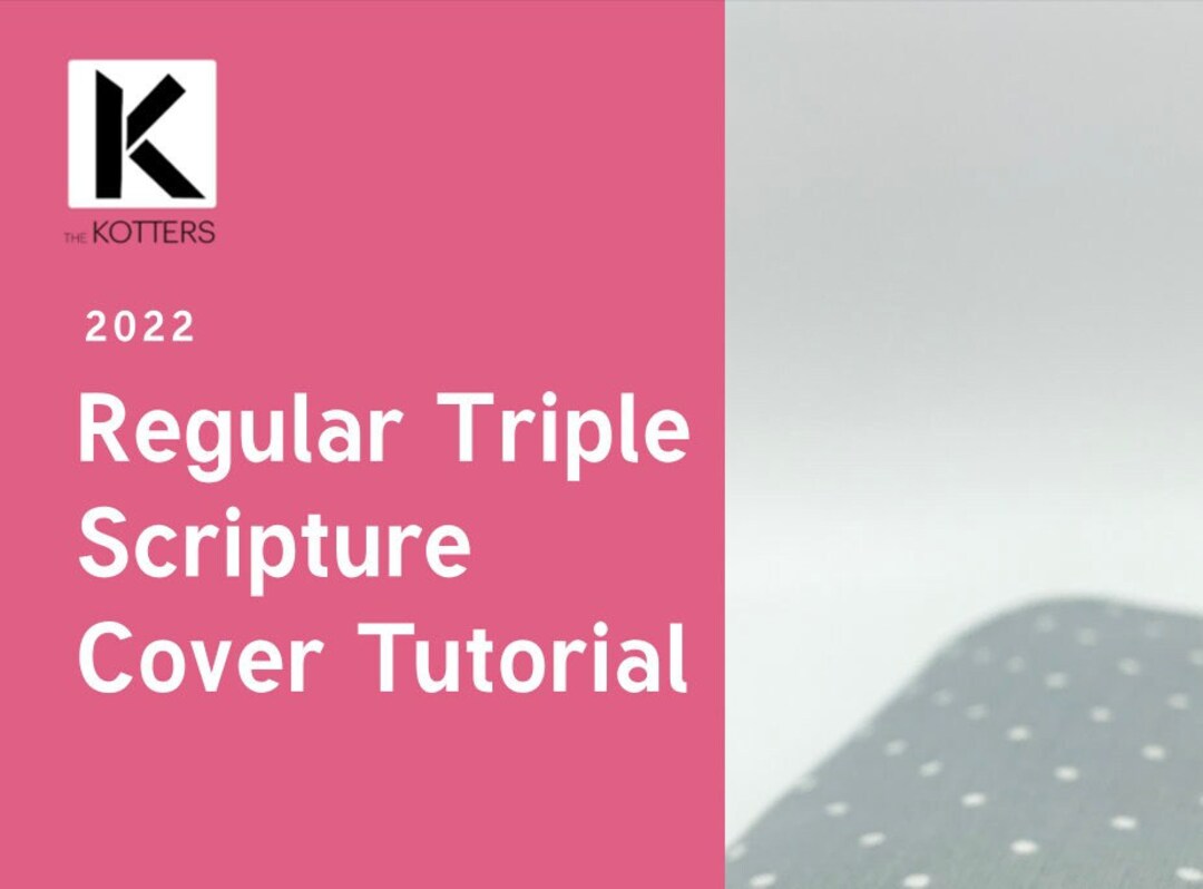 Regular Triple Scripture Cover Pattern Tutorial - Etsy
