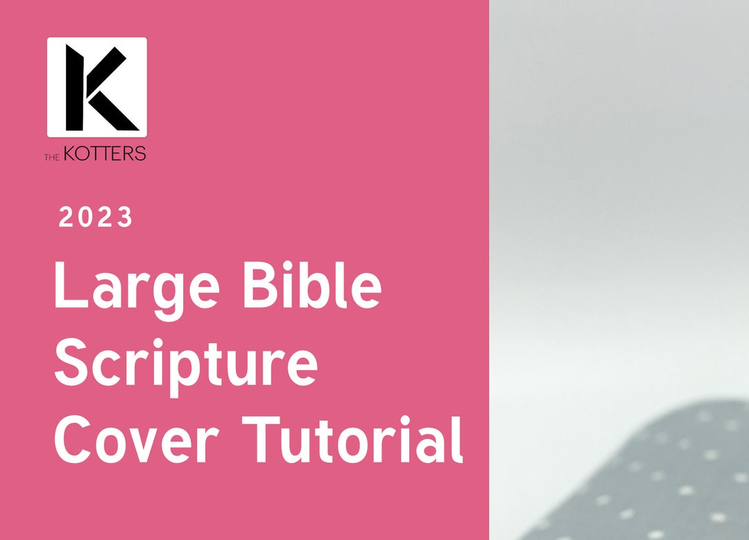 Large Bible Scripture Cover Pattern Tutorial - Etsy