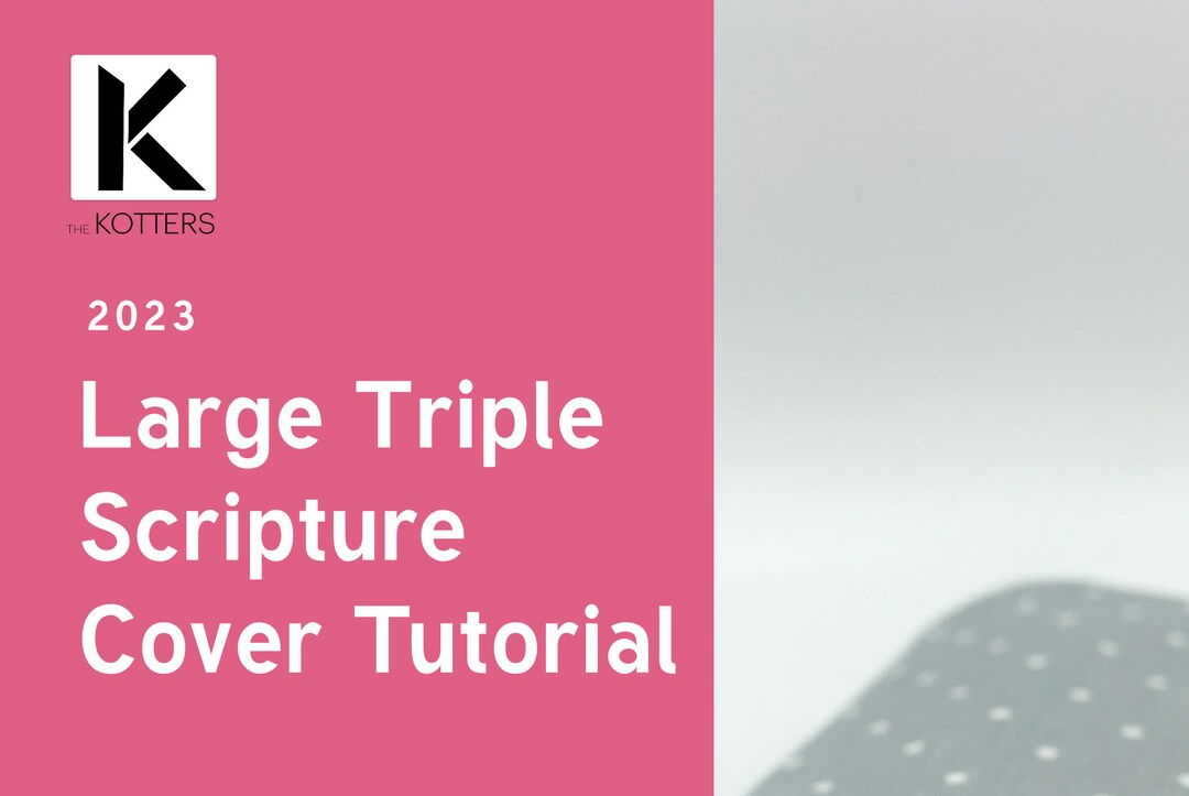 Large Triple Scripture Cover Pattern Tutorial - Etsy