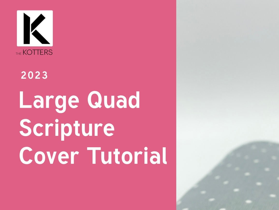 Large Quad Scripture Cover Pattern Tutorial - Etsy
