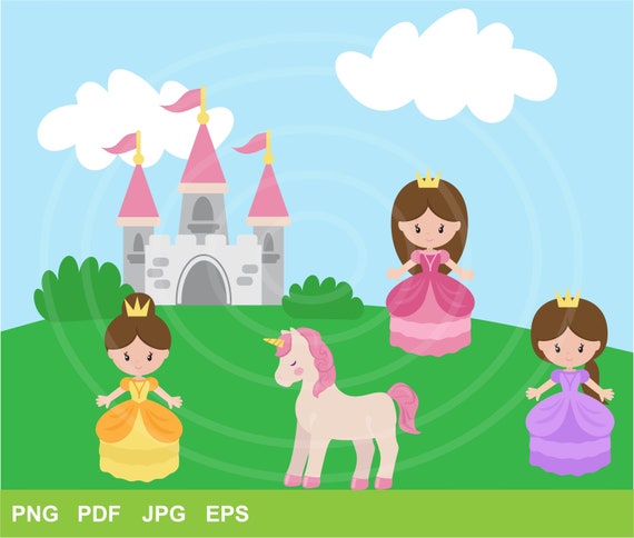 INSTANT Download. Fairy Tale Princess Clip Art 1. Personal and - Etsy