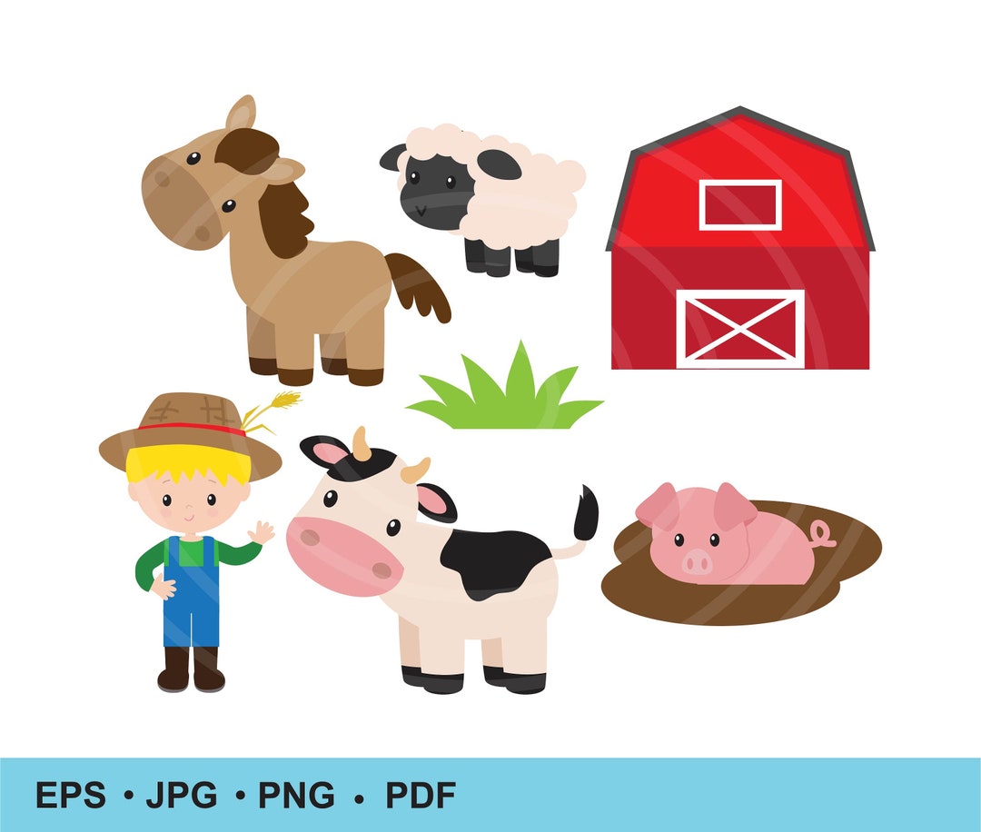 INSTANT Download. Farm Clip Art 4. Personal and Commercial Use. - Etsy