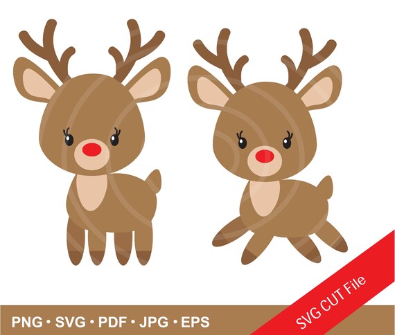 INSTANT Download. Reindeer clip art 4. Personal and commercial | Etsy