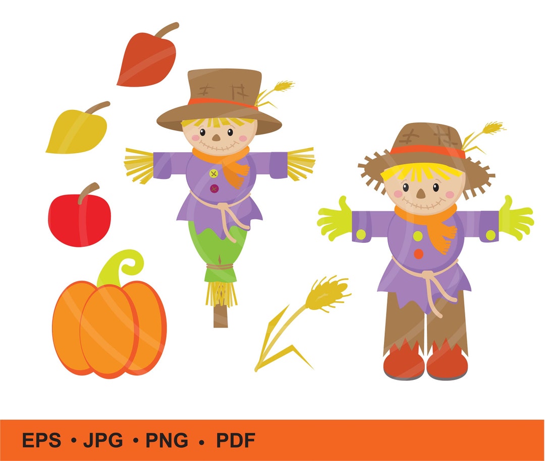 INSTANT Download. Scarecrow Clip Art 1. Personal and Commercial Use. - Etsy