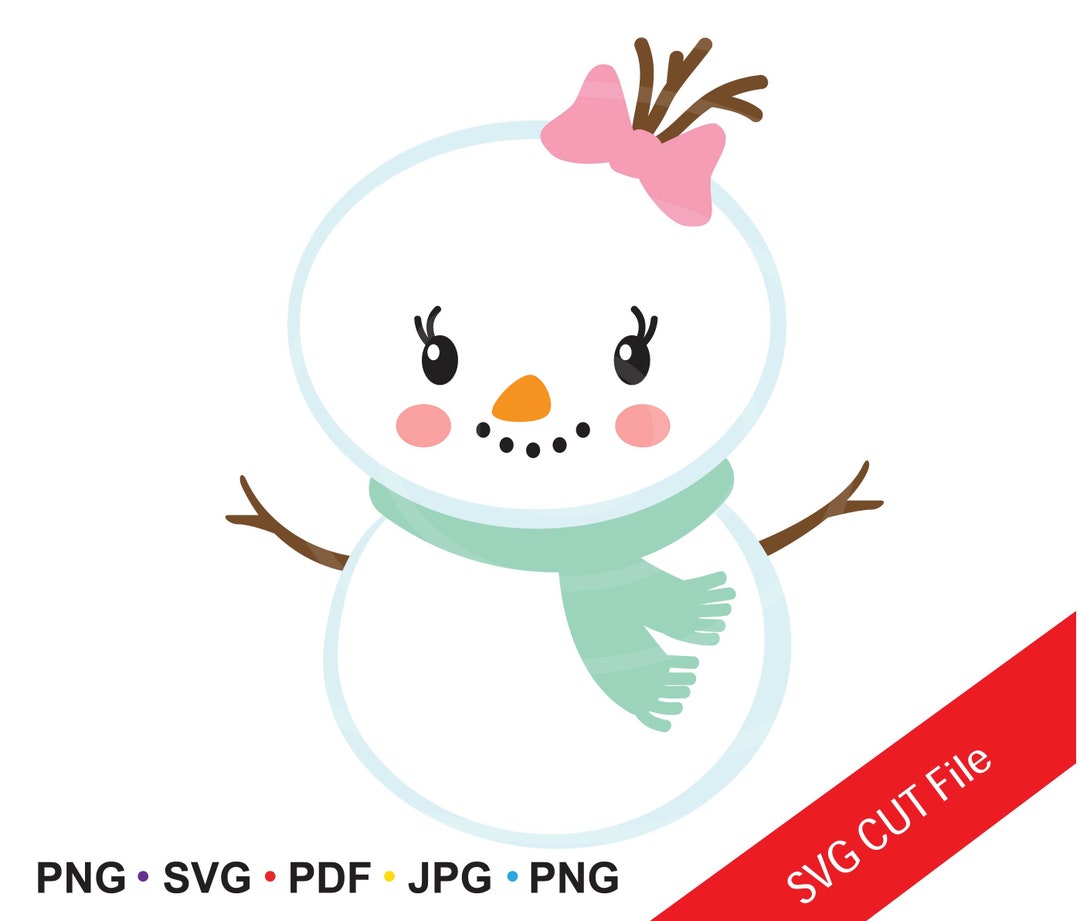 Instant Download Snowman Girl Clip Art Image Personal And Commercial Use Etsy
