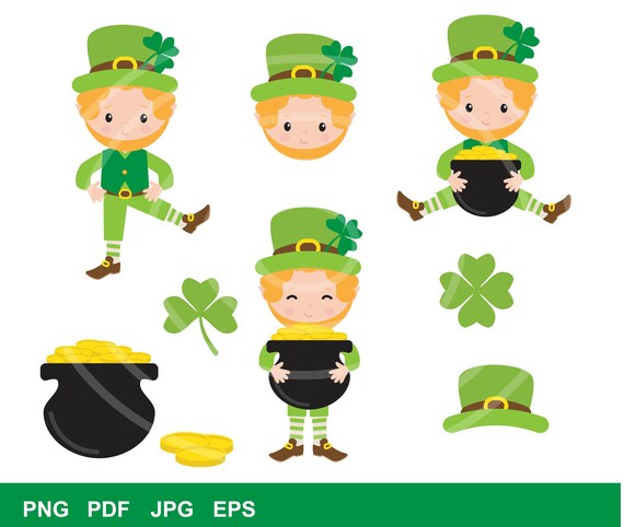 INSTANT Download. Leprechaun Clip Art. Personal and Commercial | Etsy
