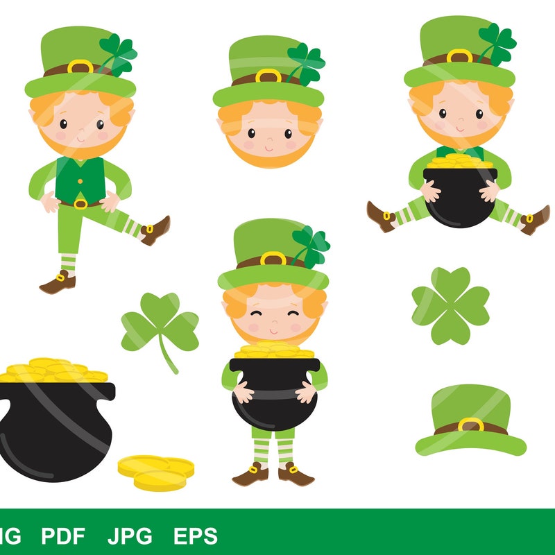 Leprechaun Clip Art - Etsy