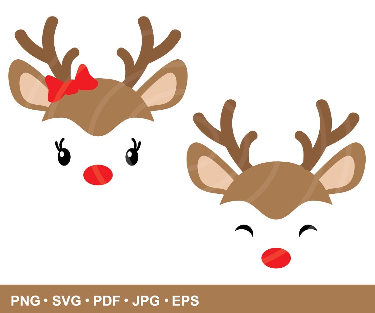INSTANT Download. Reindeer clip art 2. Personal and commercial | Etsy