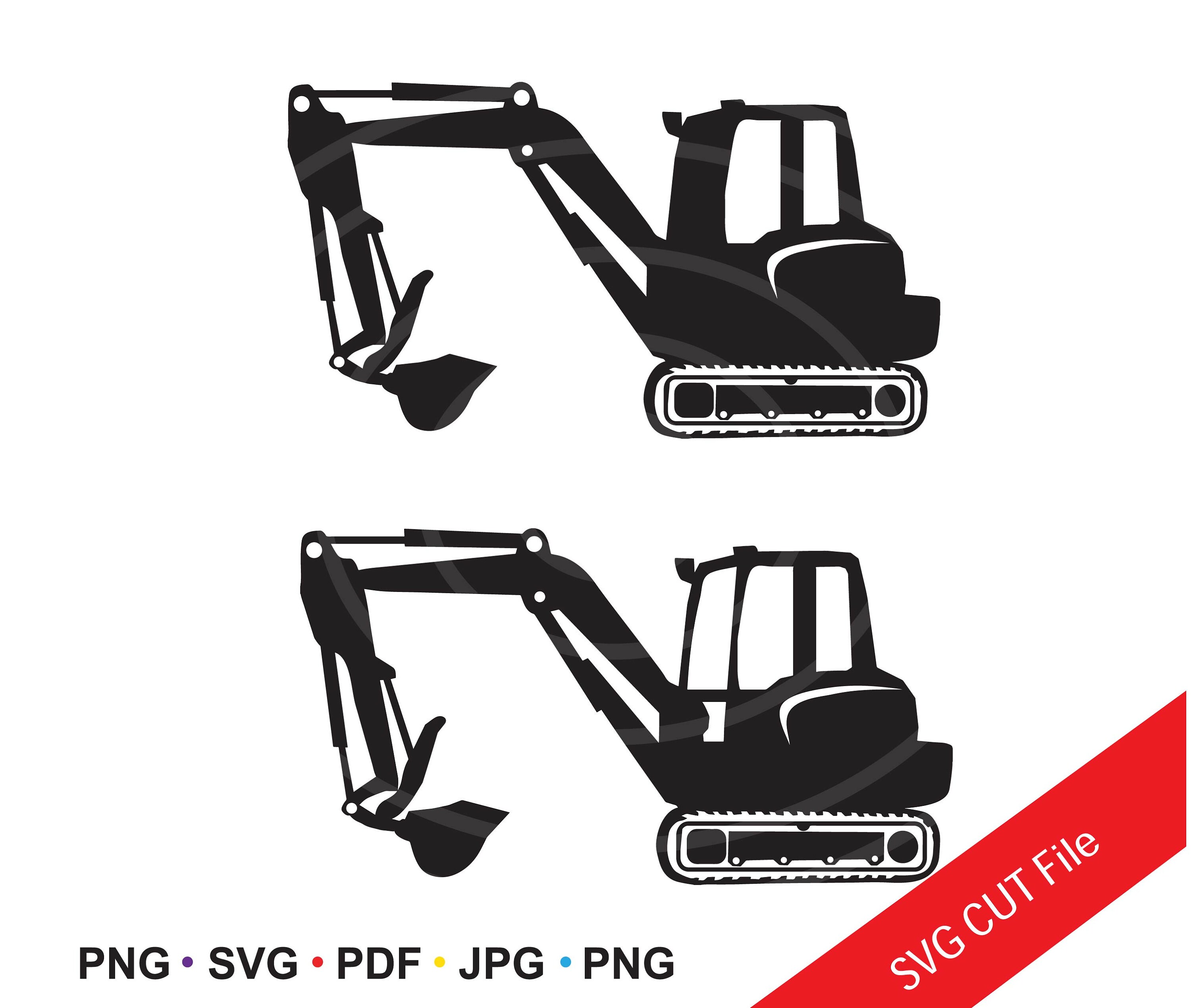 Excavator Silhouette Vector