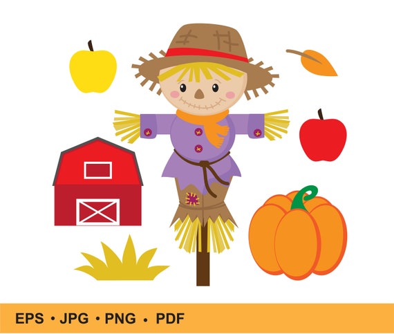 INSTANT Download.scarecrow Clip Art 2. Personal and Commercial | Etsy