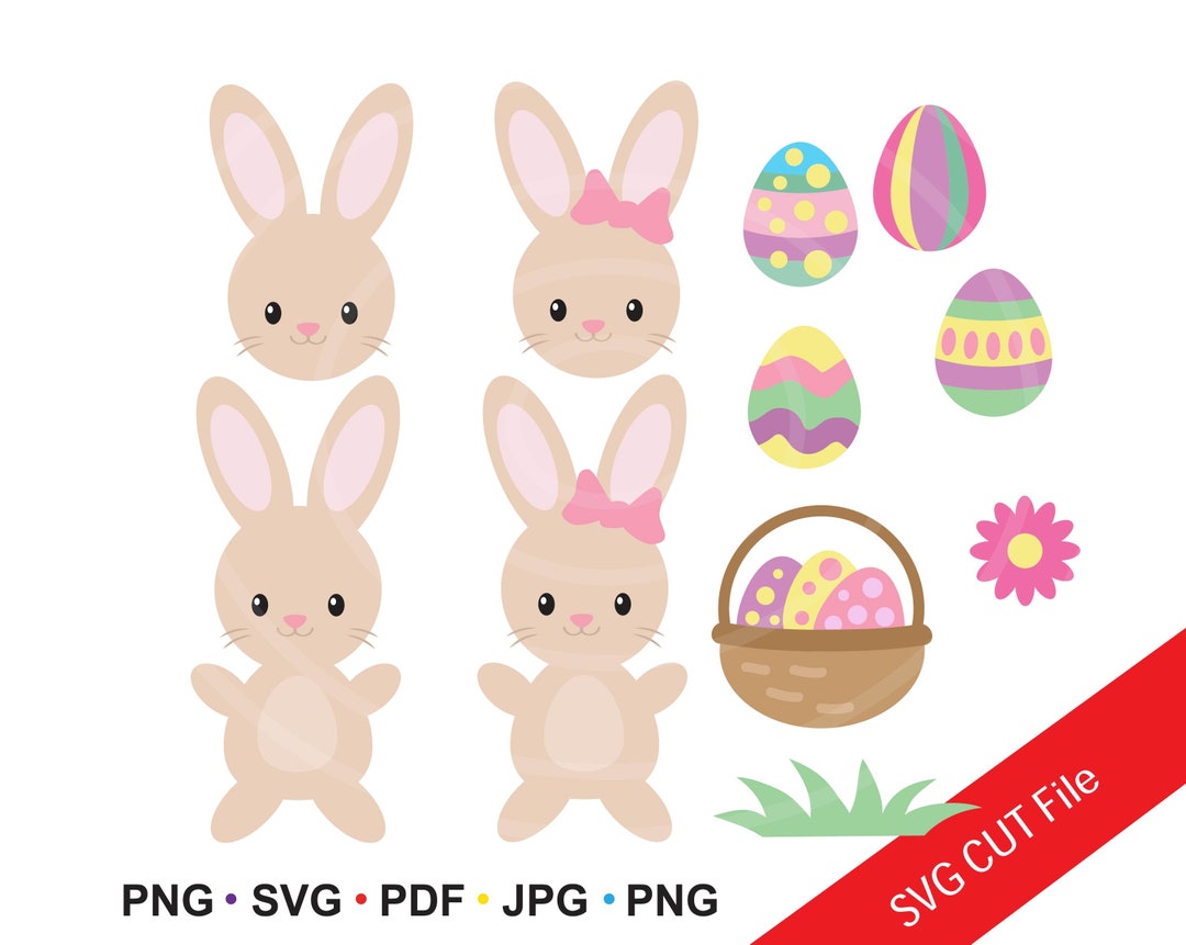 INSTANT Download.easter Bunny Clip Art. Personal and Commercial Use. - Etsy