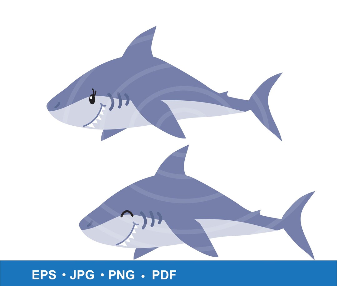 INSTANT Download. Shark Clip Art 1. Personal and Commercial Use. - Etsy