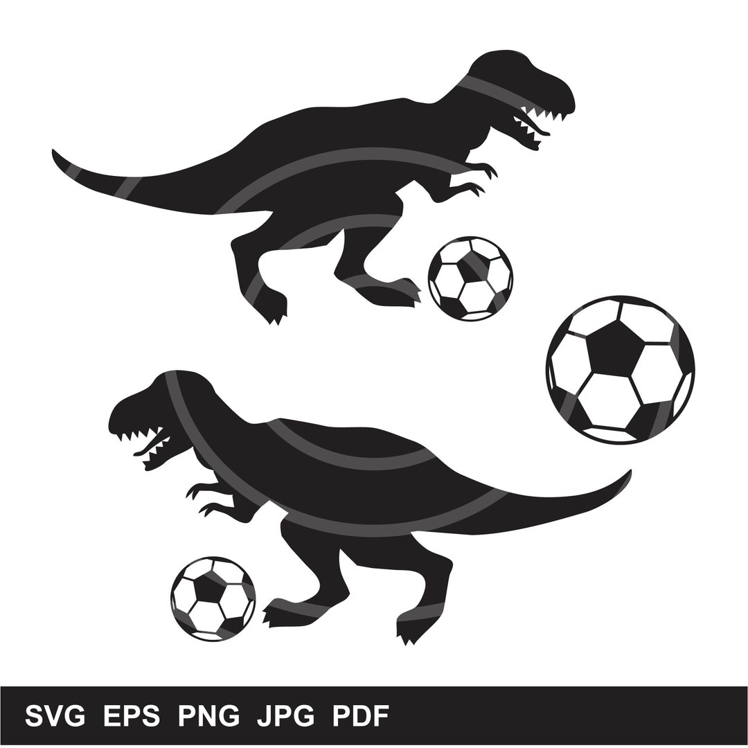INSTANT Download. Soccer Player T-rex Silhouette Image. Personal and ...