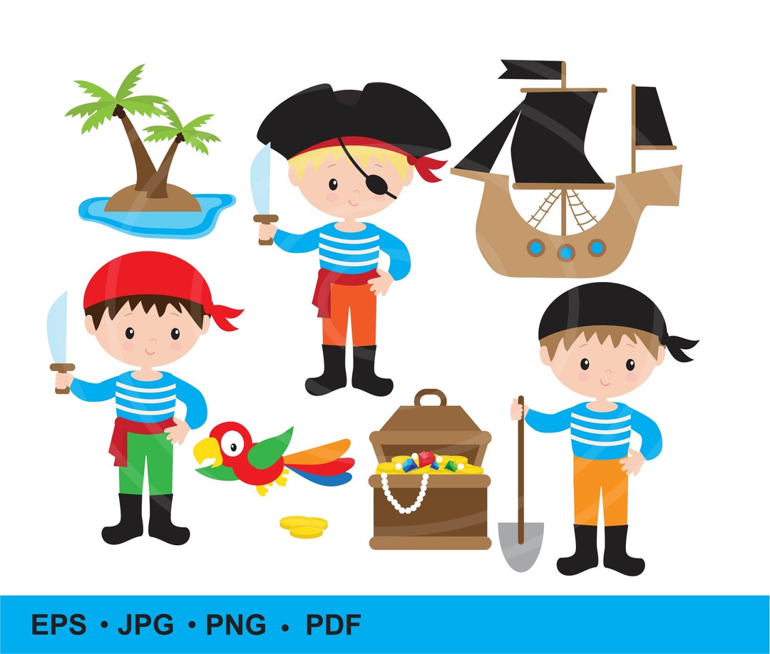 INSTANT Download. Pirate Clip Art 2. Personal and Commercial Use. - Etsy