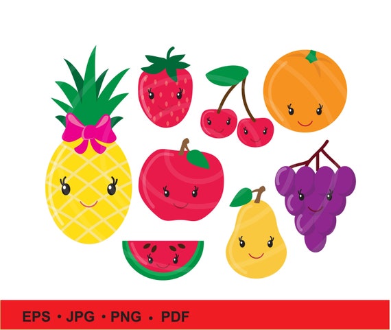 INSTANT Download. Fruits Clip Art 1. Personal and Commercial - Etsy